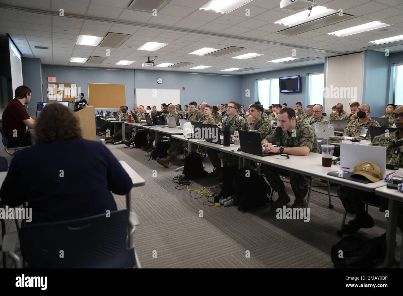 Joint forces attend classroom training during Cyber Yankee 2022 on Camp ...