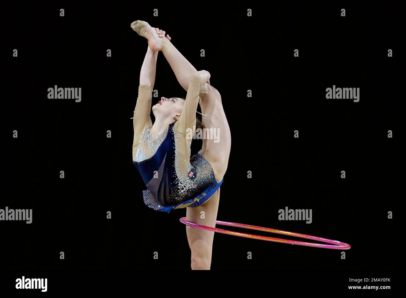 Lidia Iakovleva of Australia performs with the hoop in the Apparatus ...