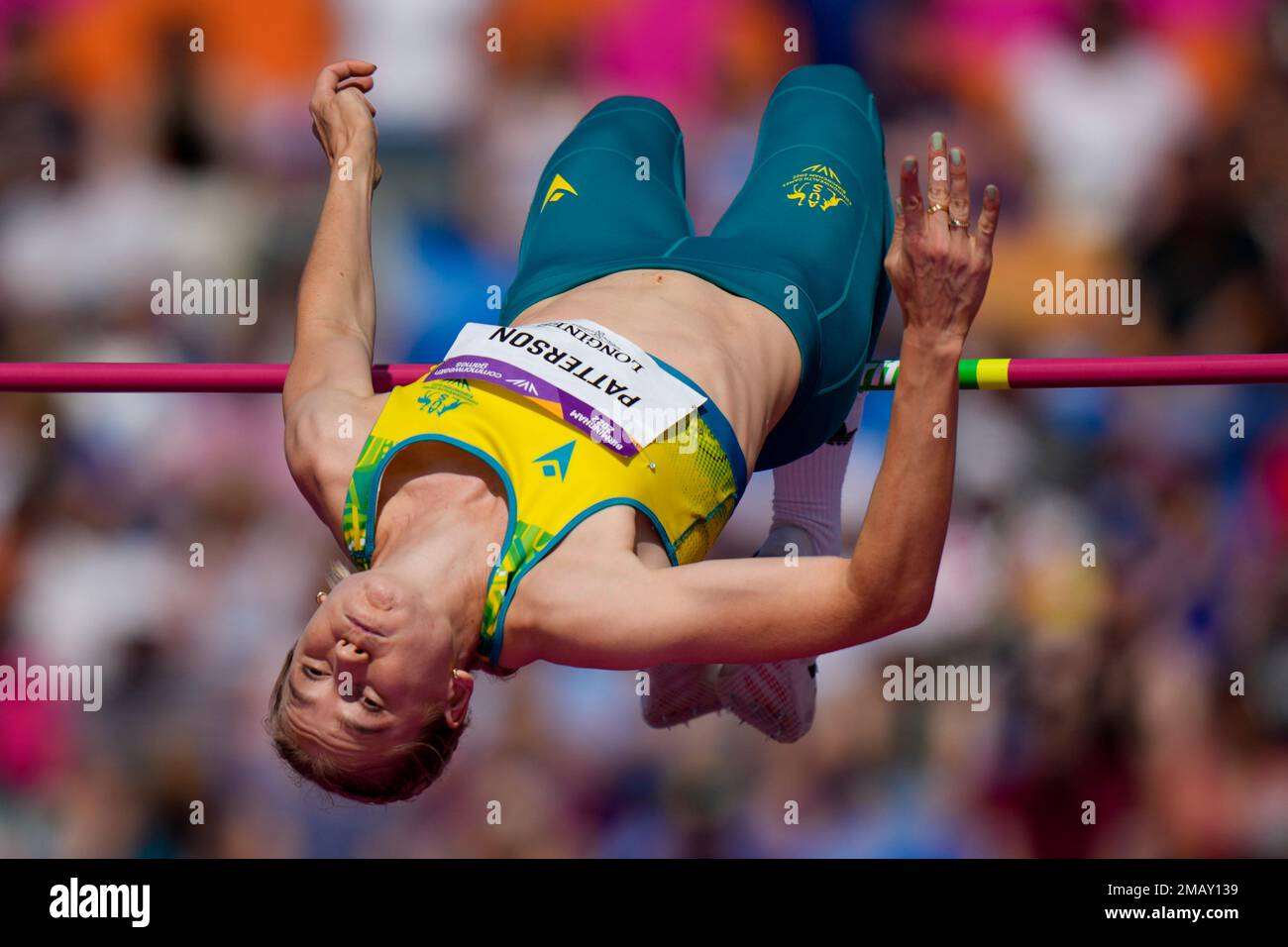 Eleanor Patterson of Australia competes in the women's high jump final ...