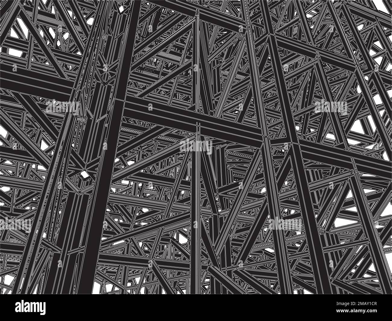 Abstract Construction Structure Vector. Illustration Isolated On White ...