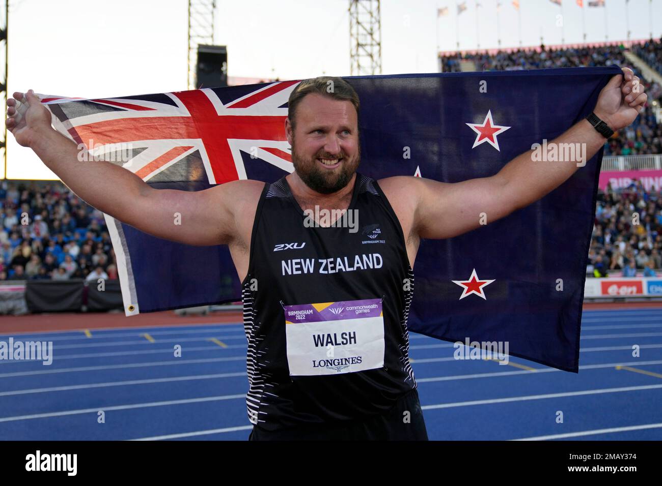 Tom Walsh of New Zealand celebrates after winning the gold medal in the ...