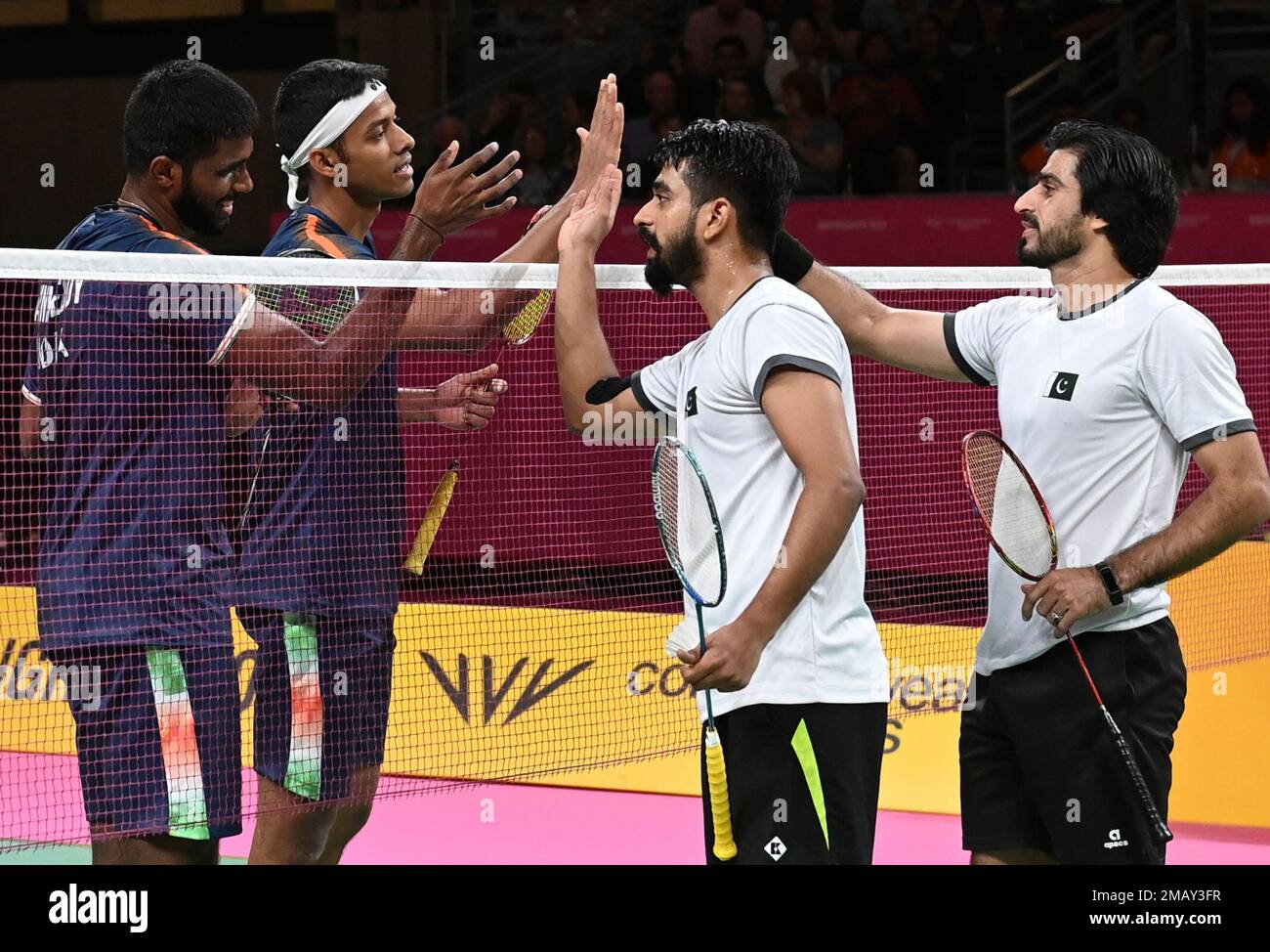 India's Satwik Sairaj Rankireddy and Chandrashekhar Shettythe shake ...