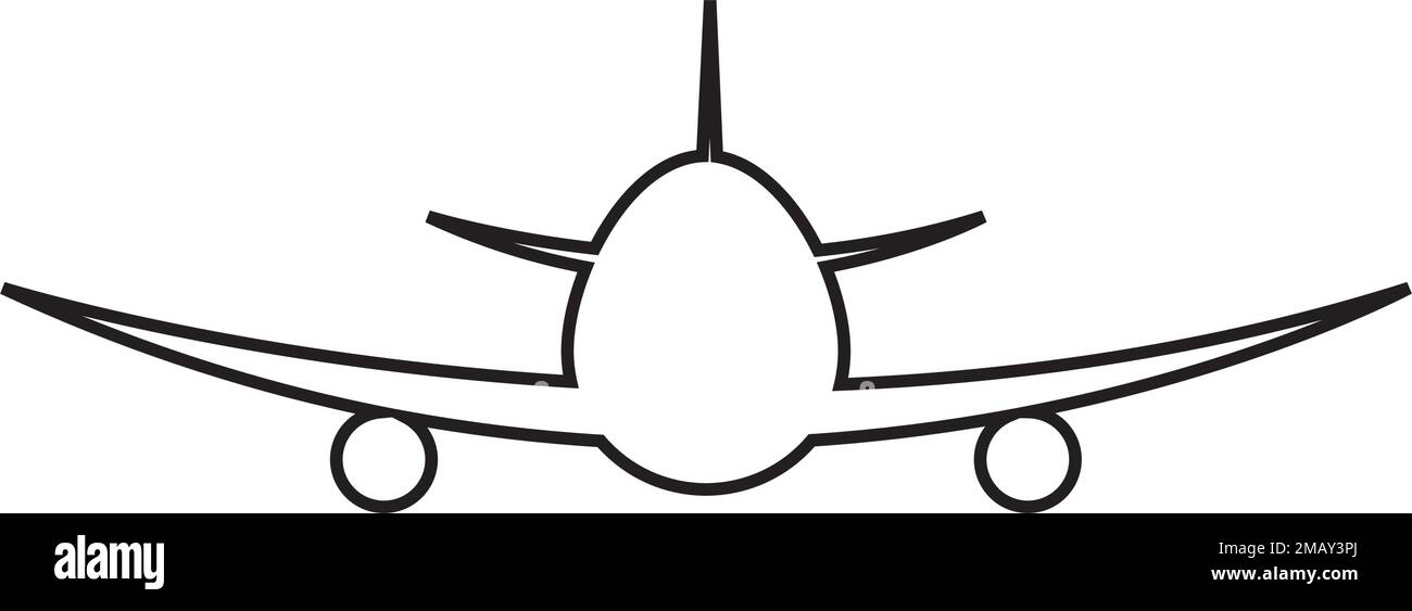 airplane logo vektor illustration design Stock Vector Image & Art - Alamy