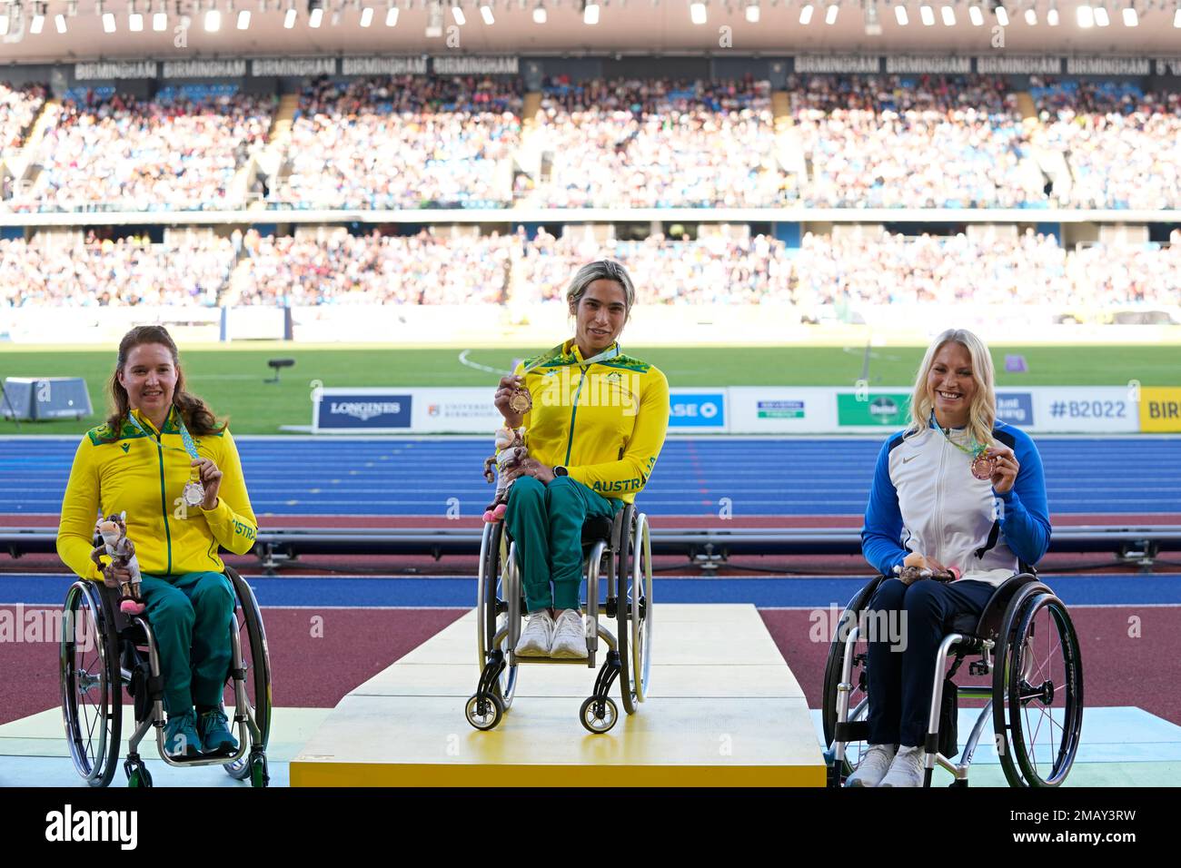 Silver medalist Angela Ballard of Australia, gold medalist Madison de ...