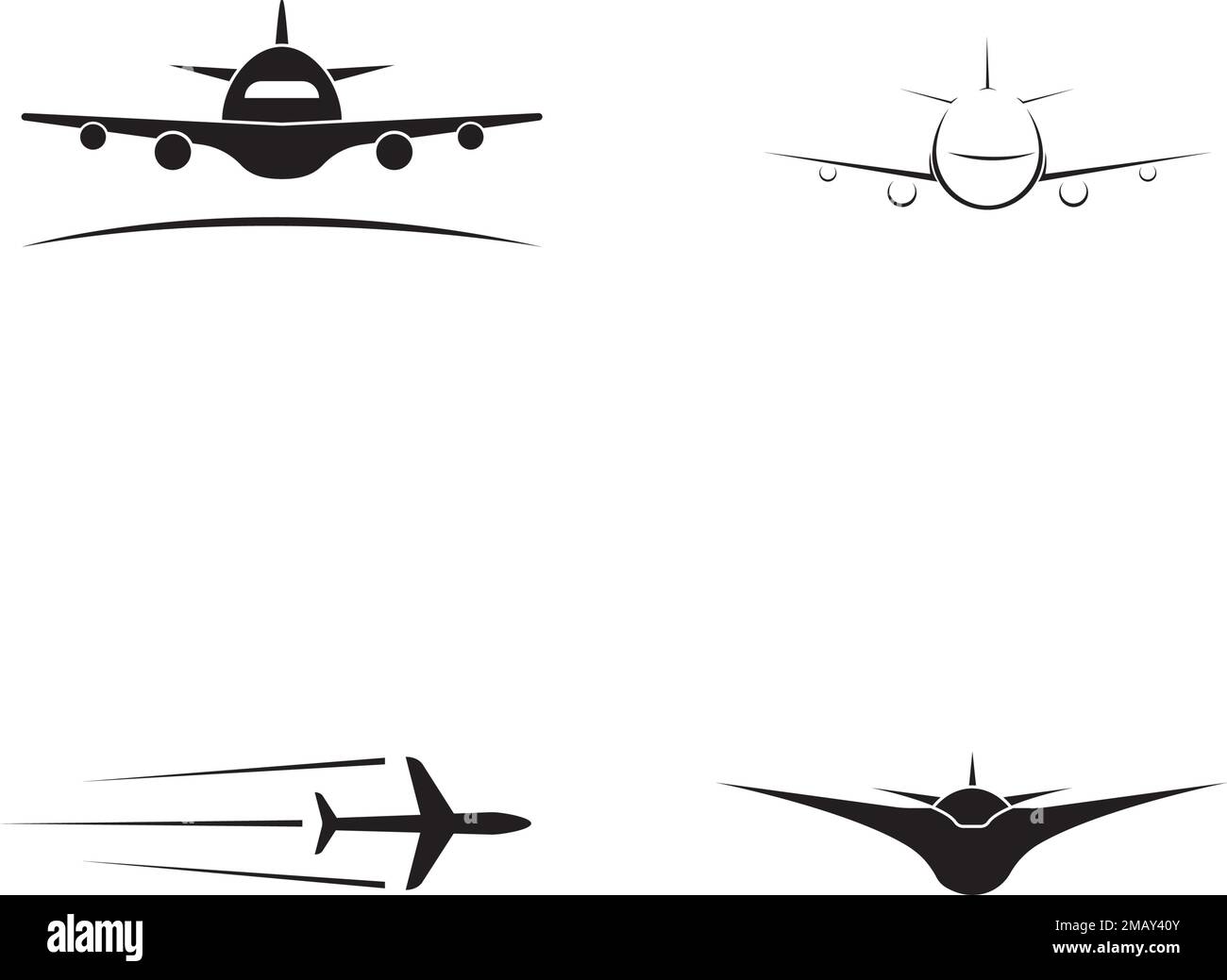 airplane logo vektor illustration design Stock Vector Image & Art - Alamy