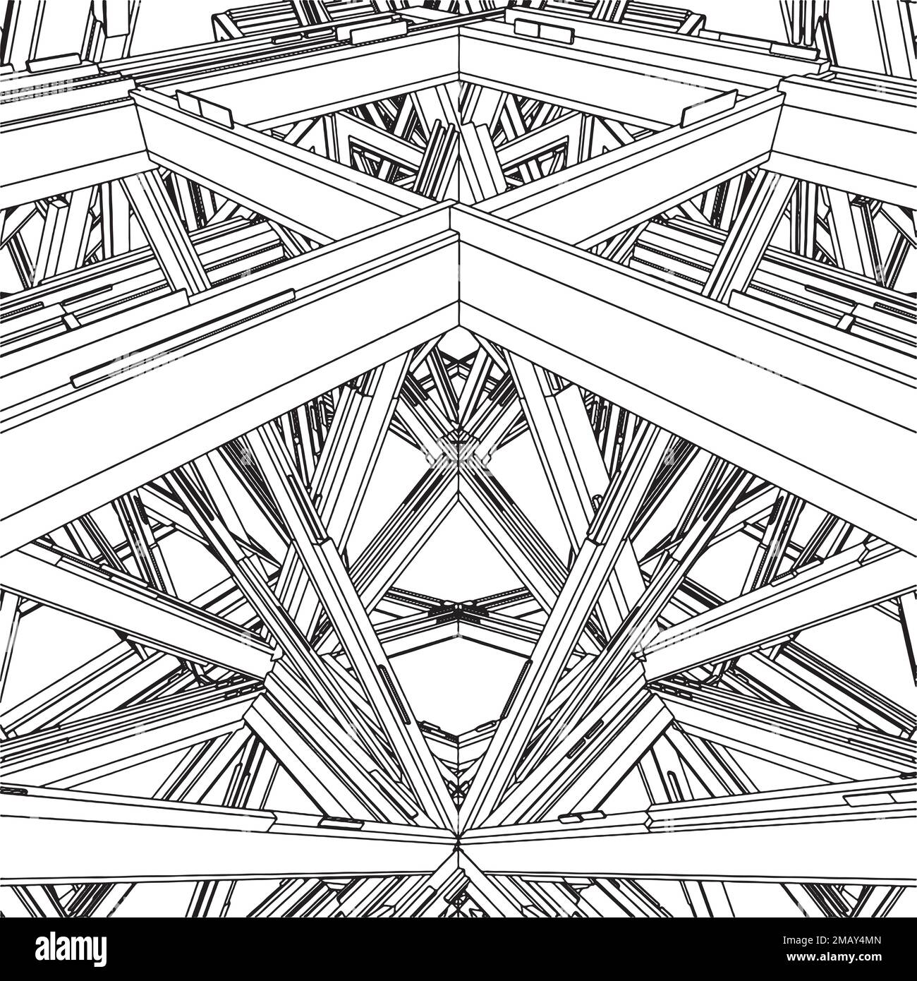 Abstract Construction Structure Vector. Illustration Isolated On White ...