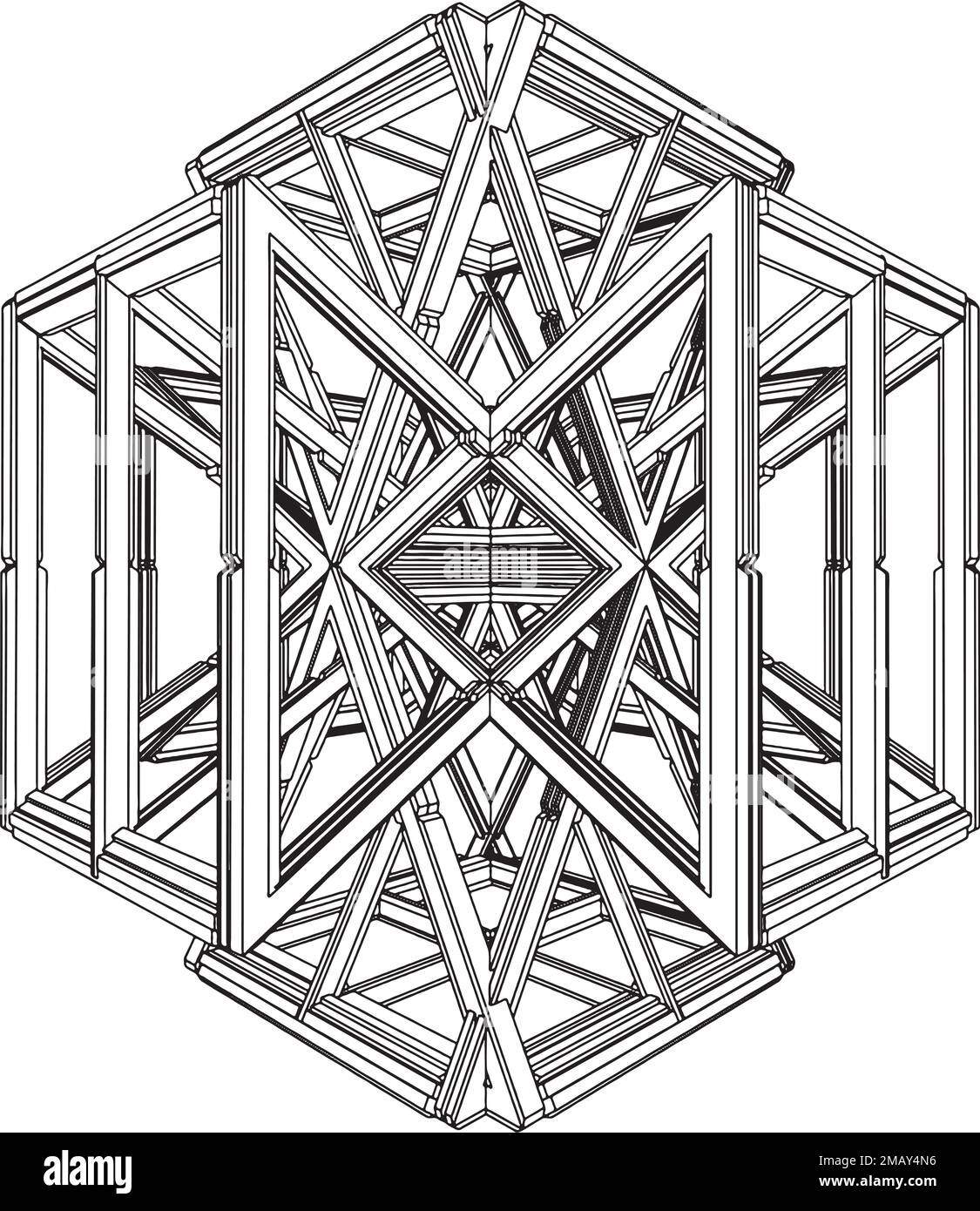 Abstract Construction Structure Vector. Illustration Isolated On White ...