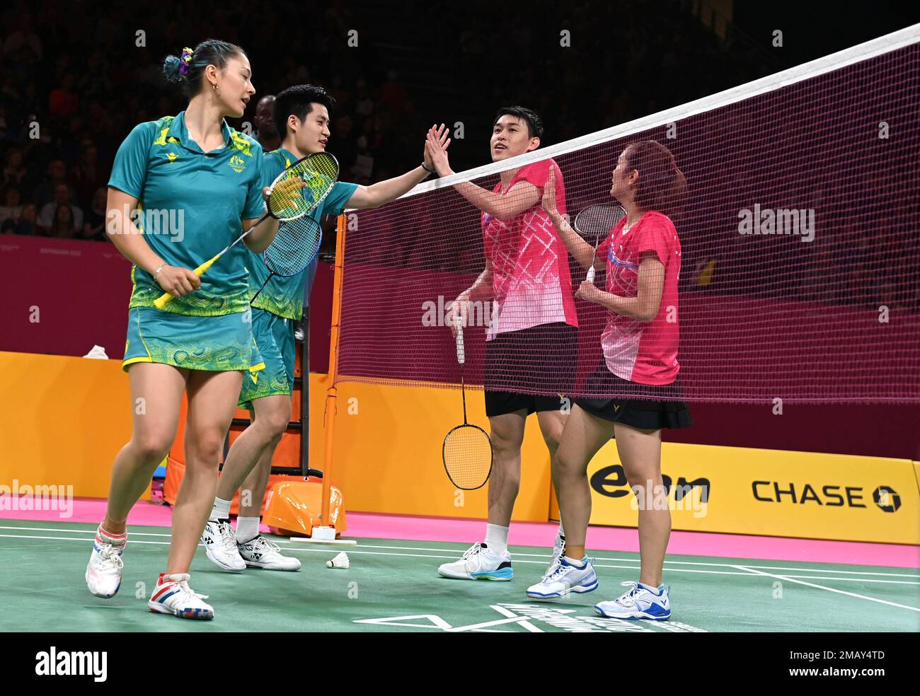 Australia's Ying Xiang Lin and Gronya Somerville shake hands with ...