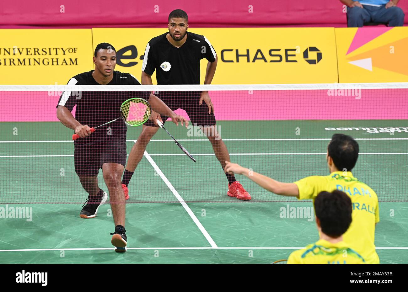 Jamaica's Joel Angus and Samuel Ricketts, centre, compete during the ...