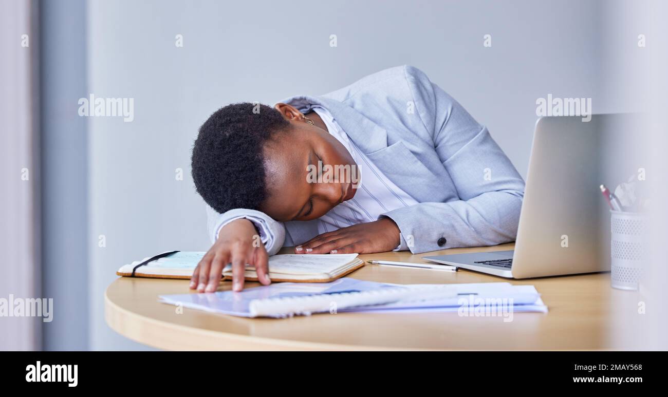 Tired african woman taking nap hi-res stock photography and images - Alamy