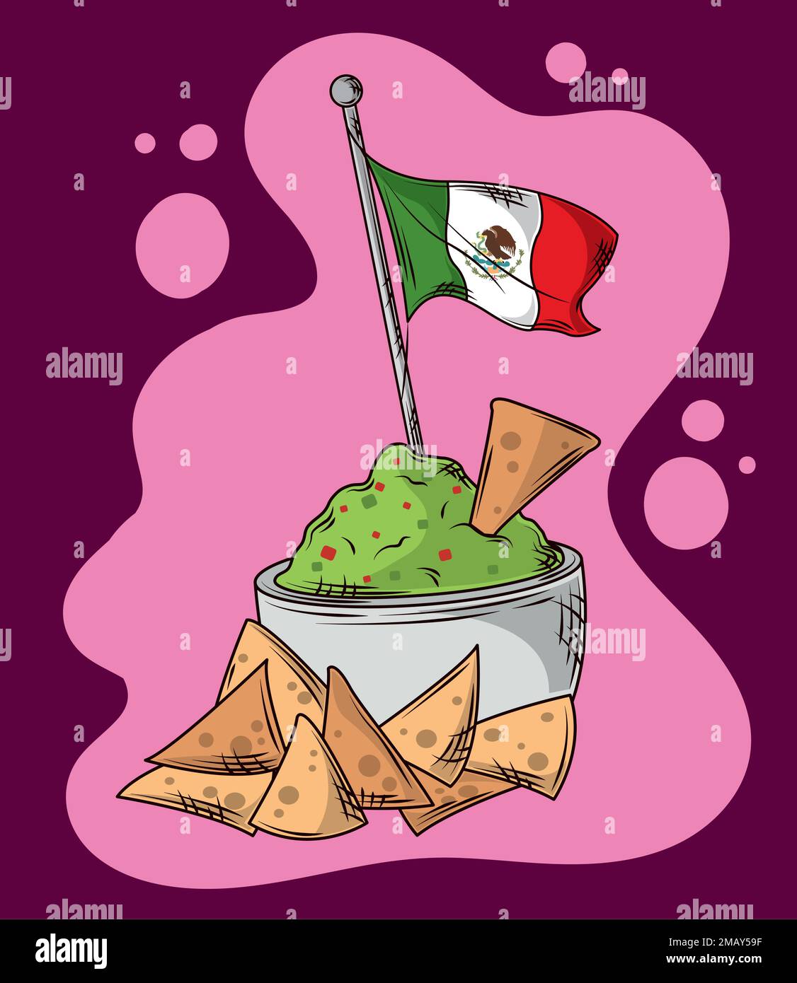 mexico flag and nachos Stock Vector Image & Art - Alamy