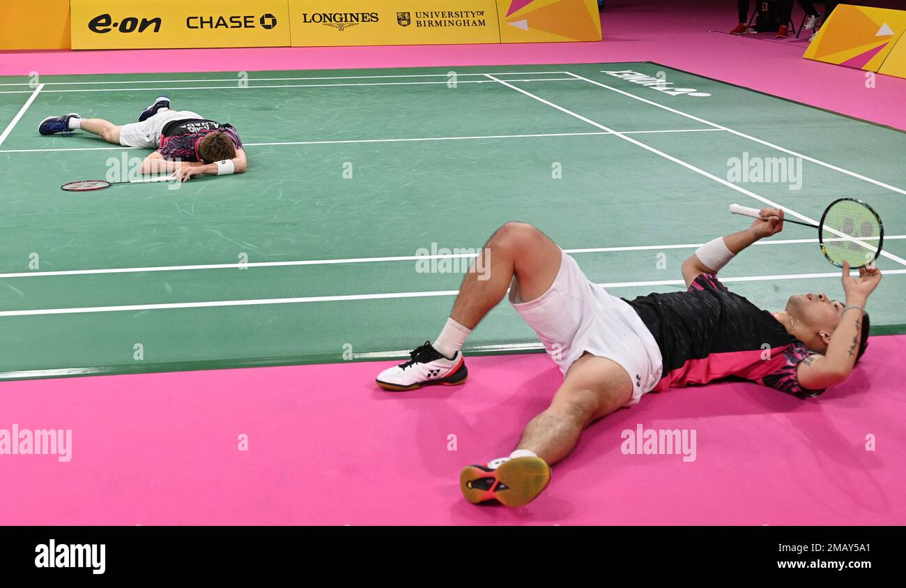 Canada's Adam Dong, left, and Nyl Kiyoshi Yakura react during the ...