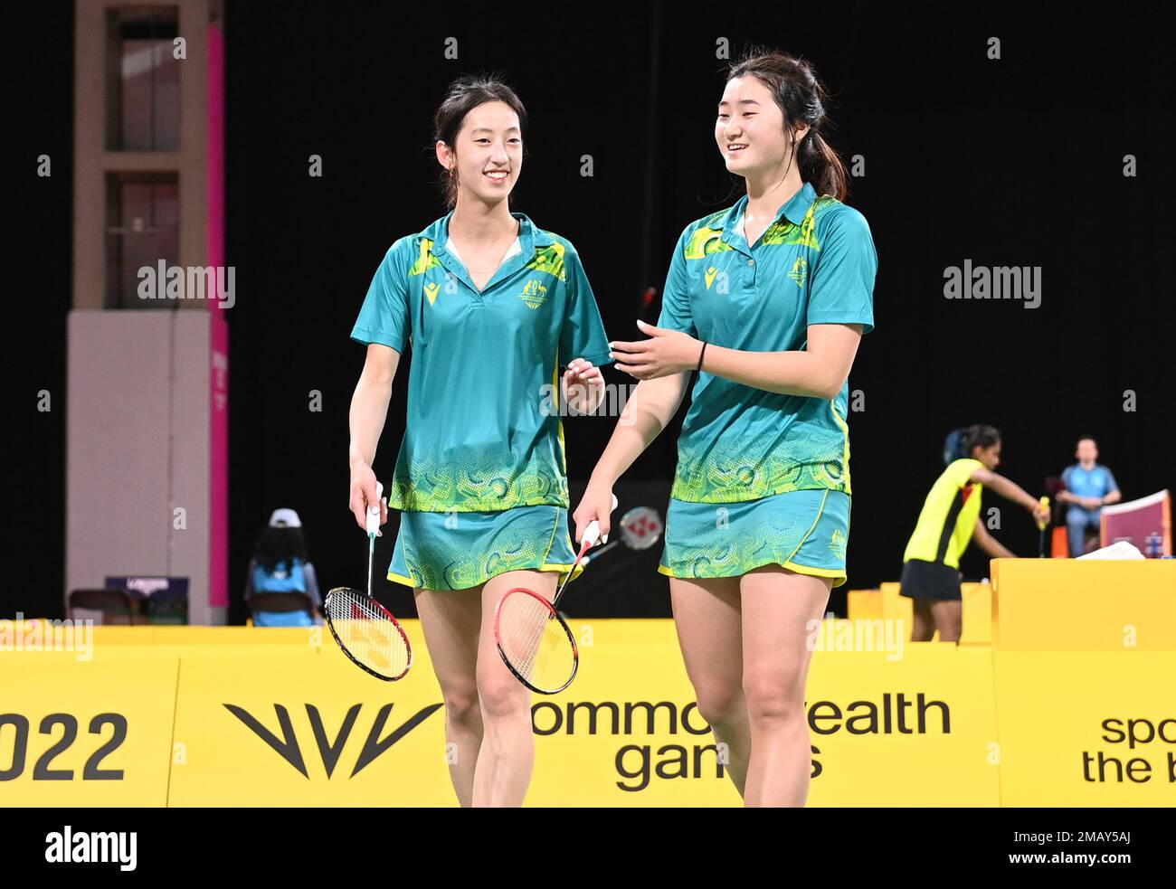 Australia's Kaitlyn Ea, left, and Australia's Angela Yug ahead the ...