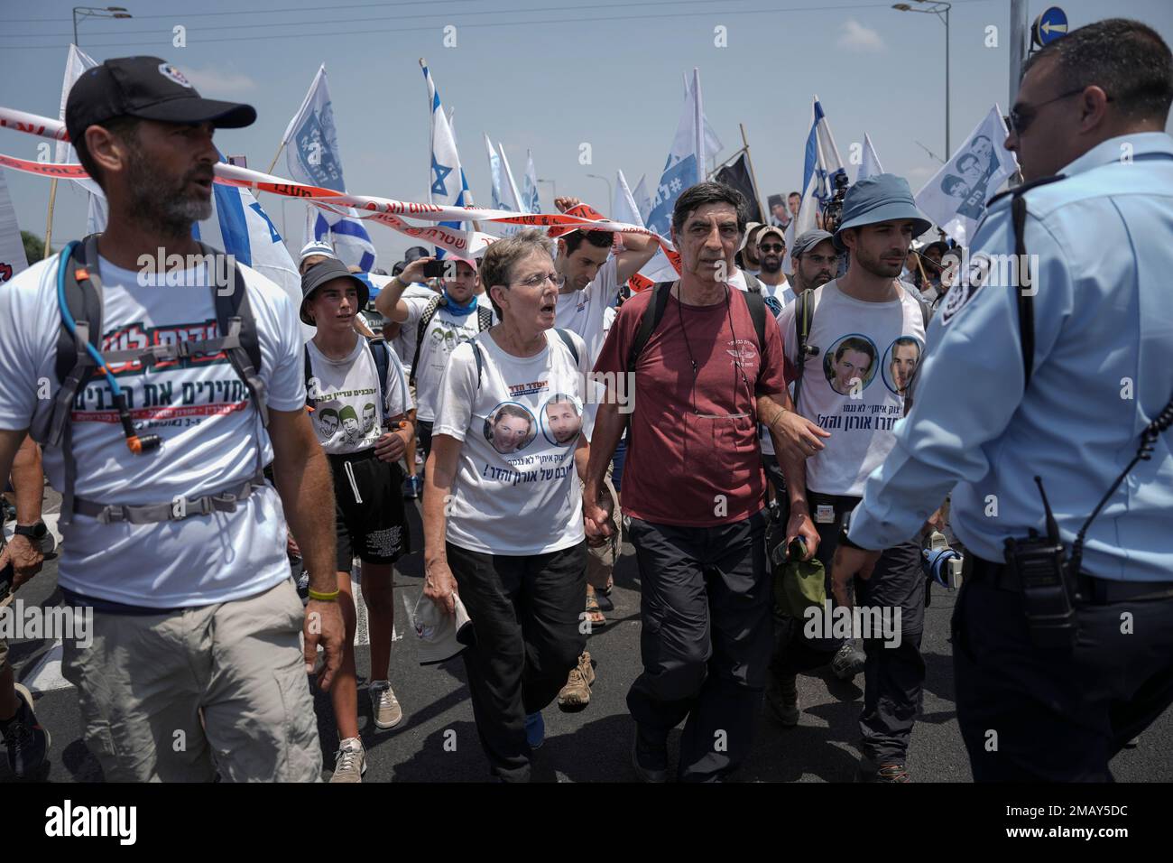 CORRECTS DATE - Supporters and family members of Israeli soldier Hadar ...