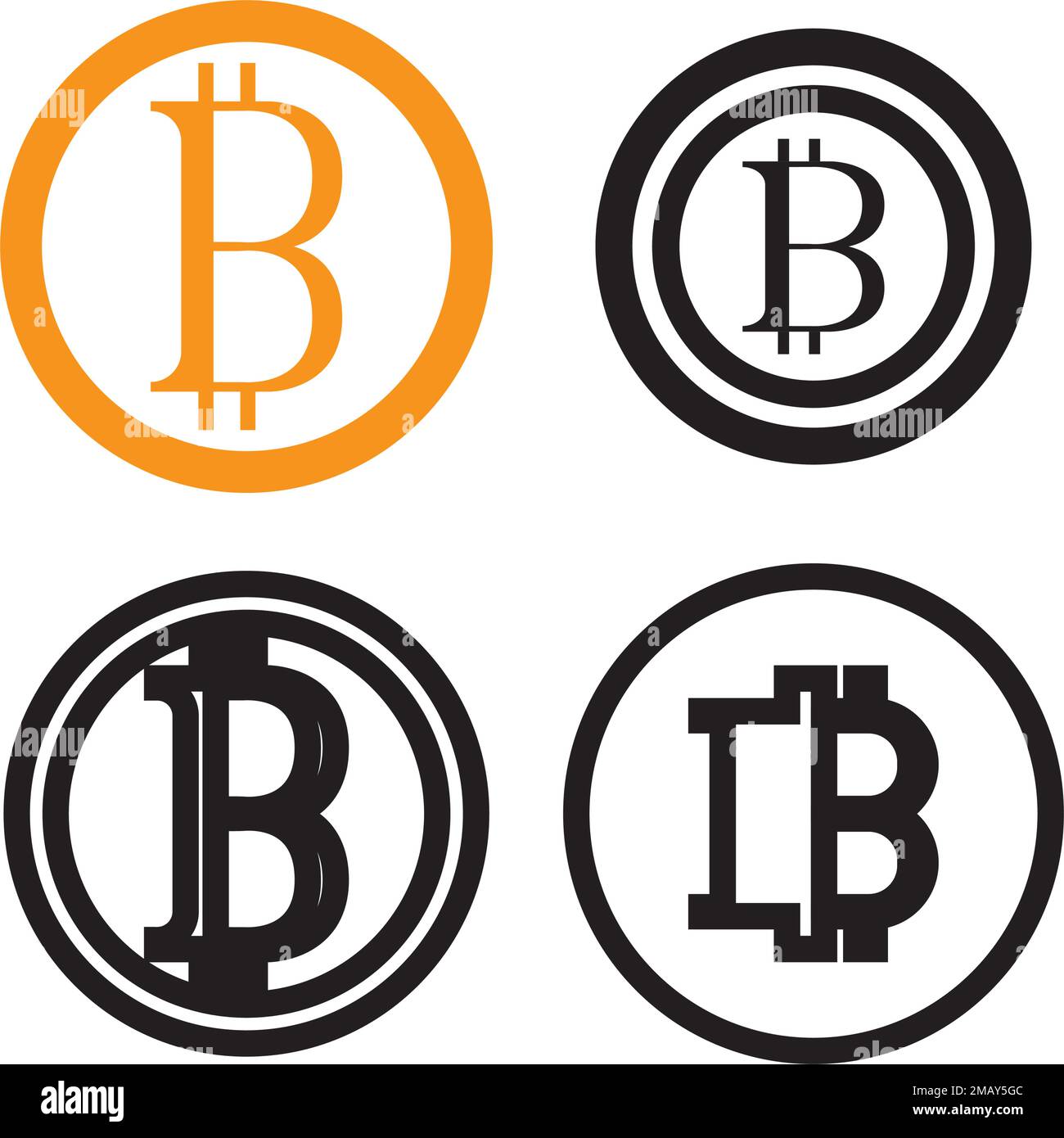 bitcoin logo vektor illustration design Stock Vector Image & Art - Alamy