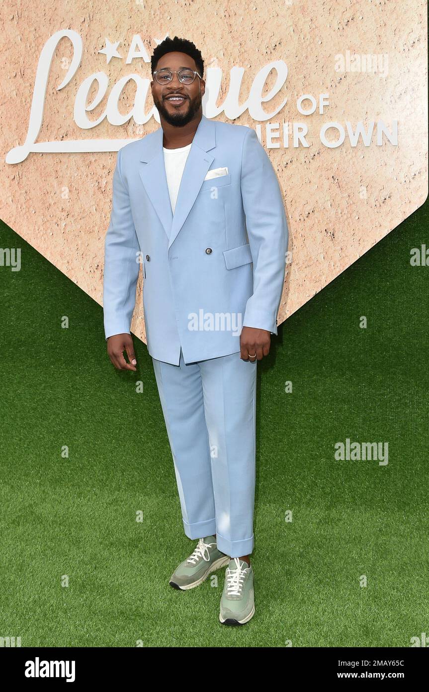 Aaron Jennings arrives at the premiere of "A League of Their Own" on ...