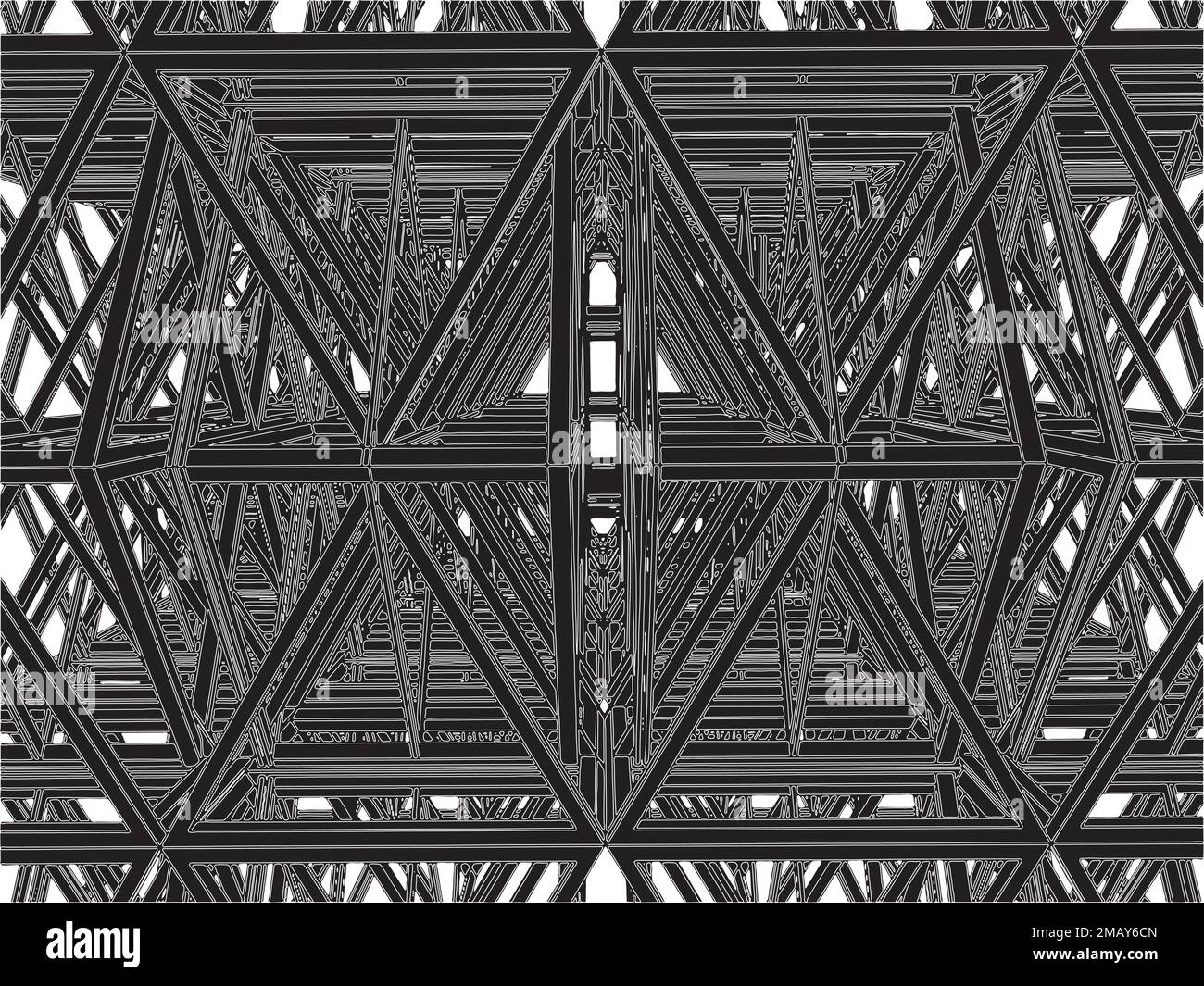 Abstract Construction Structure Vector. Illustration Isolated On White ...