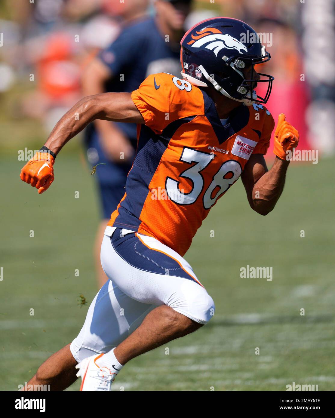 Denver Broncos wide receiver Darrius Shepherd (38) takes part in drills ...
