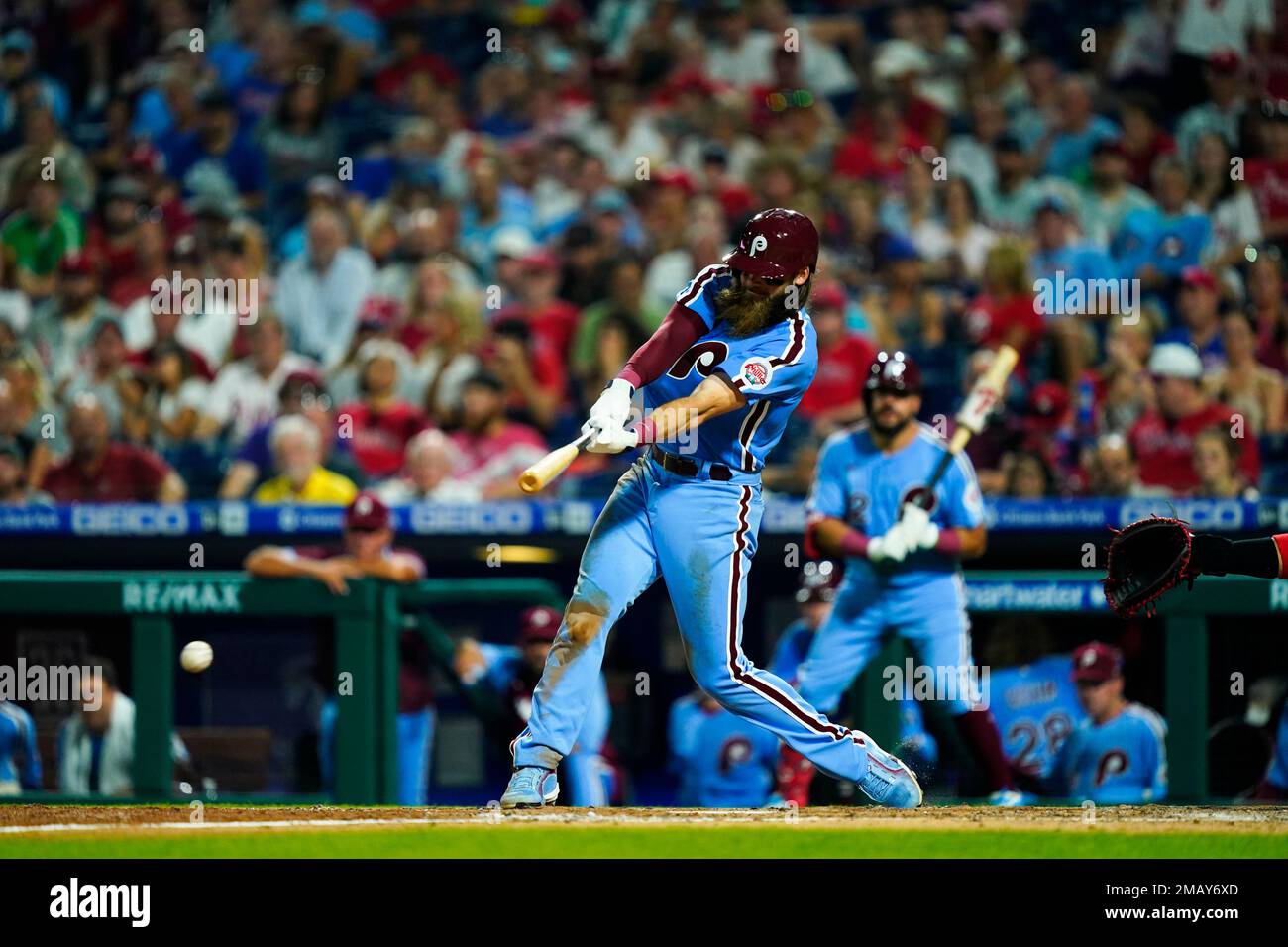 Philadelphia Phillies' Brandon Marsh at bat during the fourth inning of ...