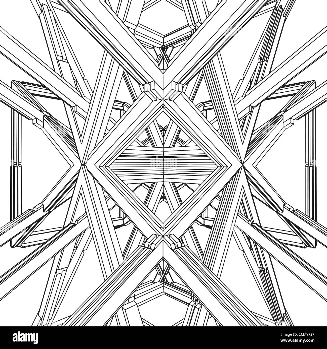 Abstract Construction Structure Vector. Illustration Isolated On White ...