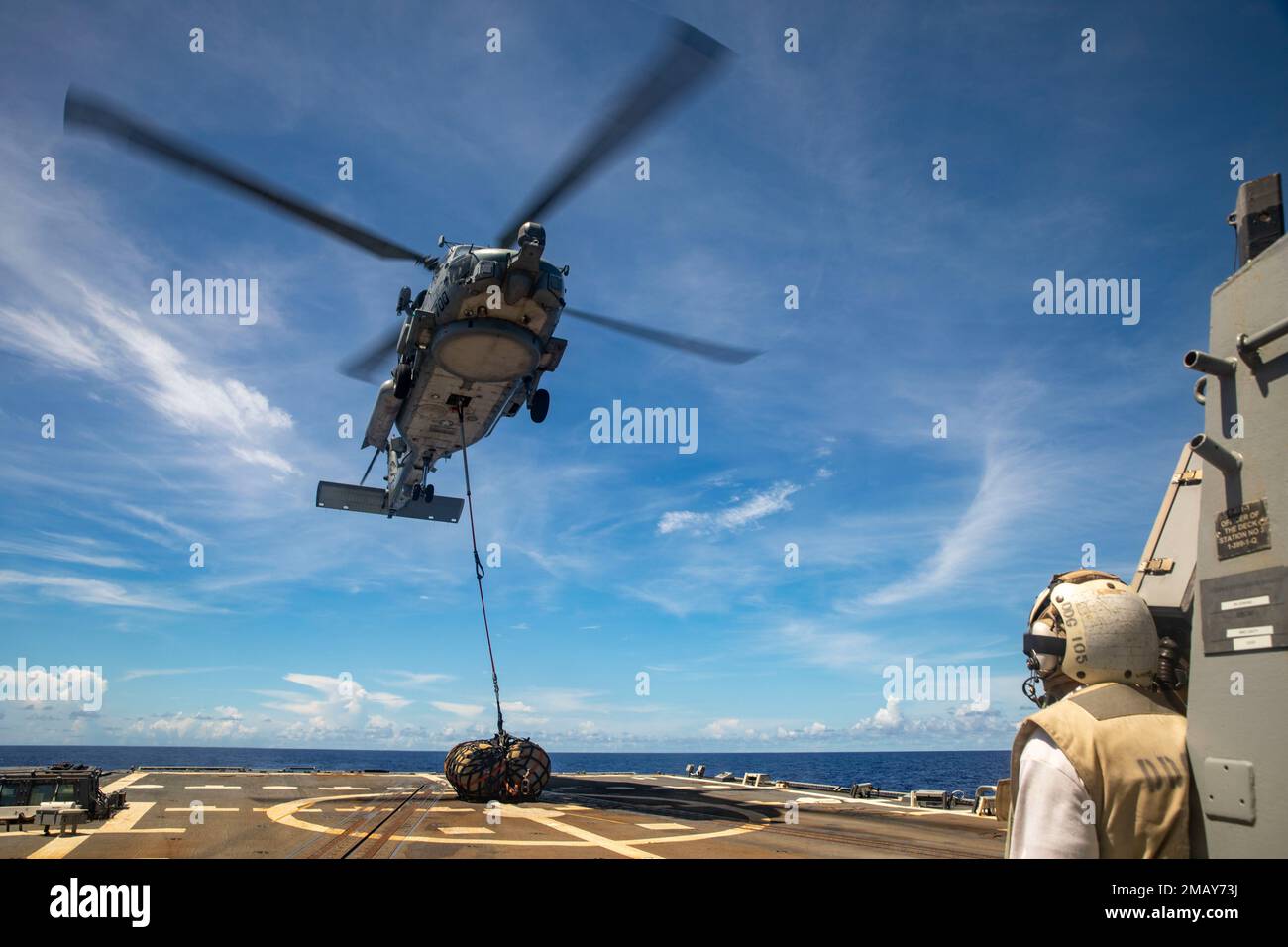 PHILIPPINE SEA (June 7, 2022) Boatswain’s Mate 2nd Class Devin Dugger ...