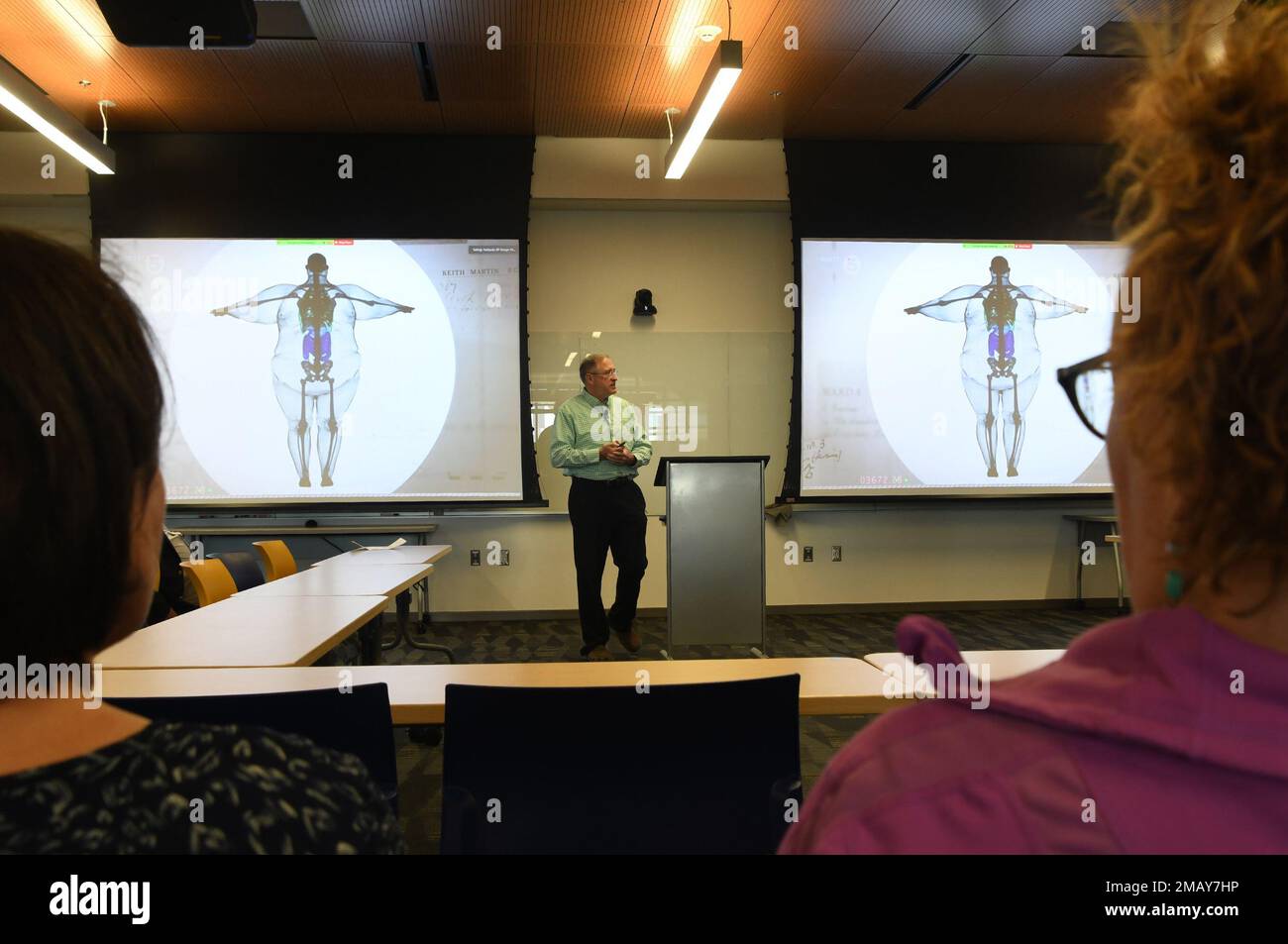Lt. Col. Russell Pierce of the 168th Wing, 168th Medical Group, speaks ...