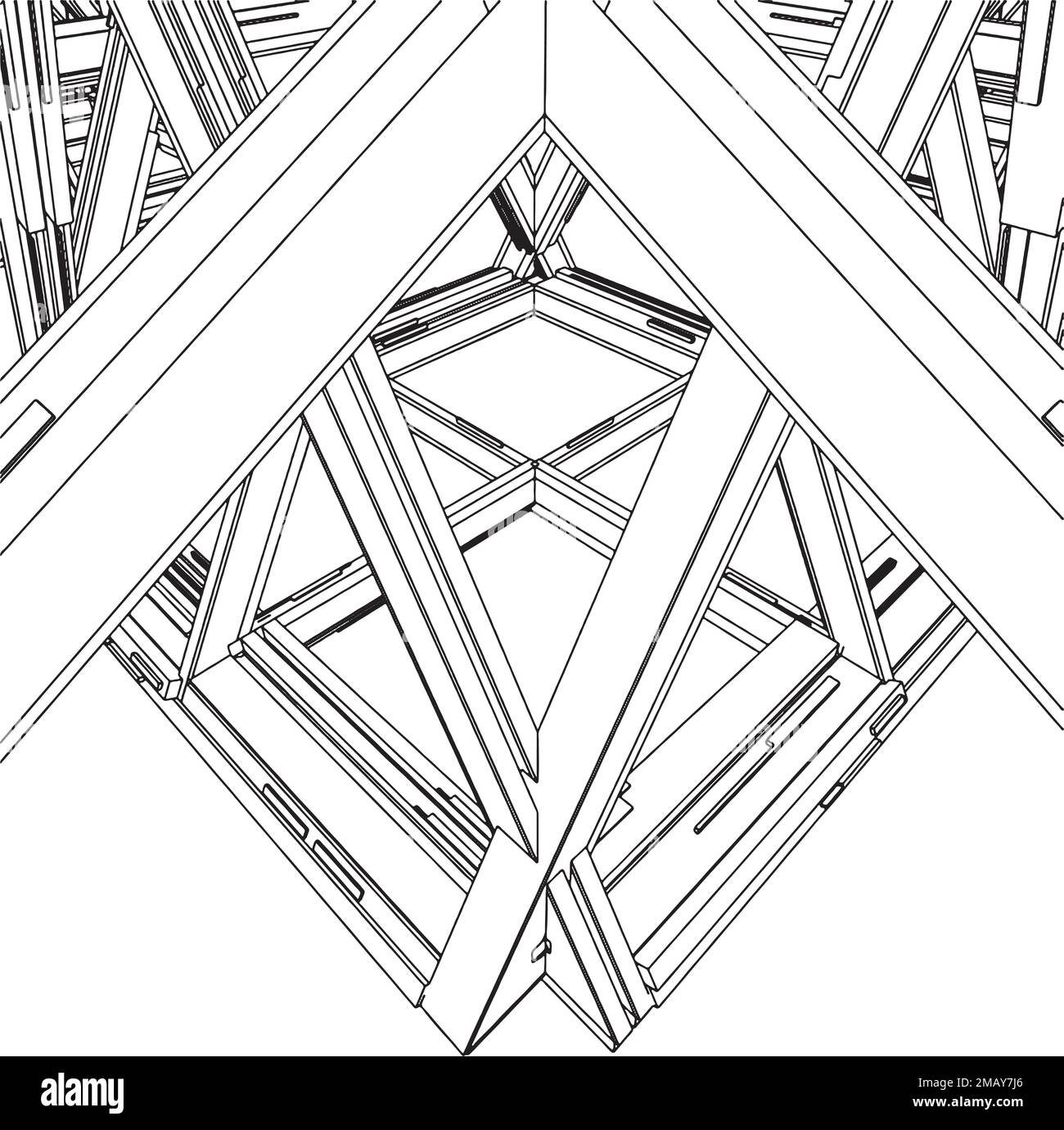 Abstract Construction Structure Vector. Illustration Isolated On White ...