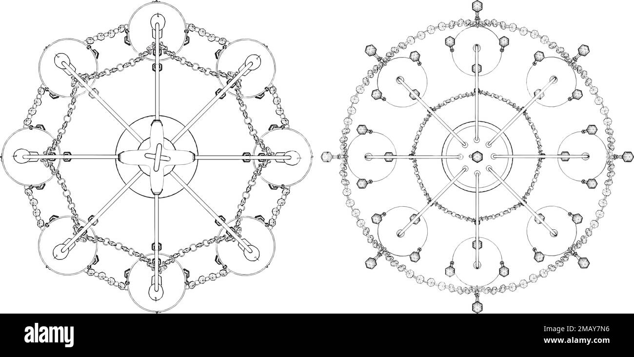 Luster Chandelier Vector. Illustration Isolated On White Background. A ...