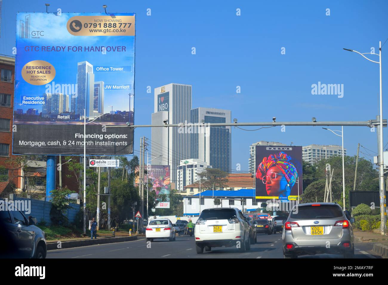 Traffic scenes around the CBD on the Nairobi Highway, Nairobi KE Stock ...