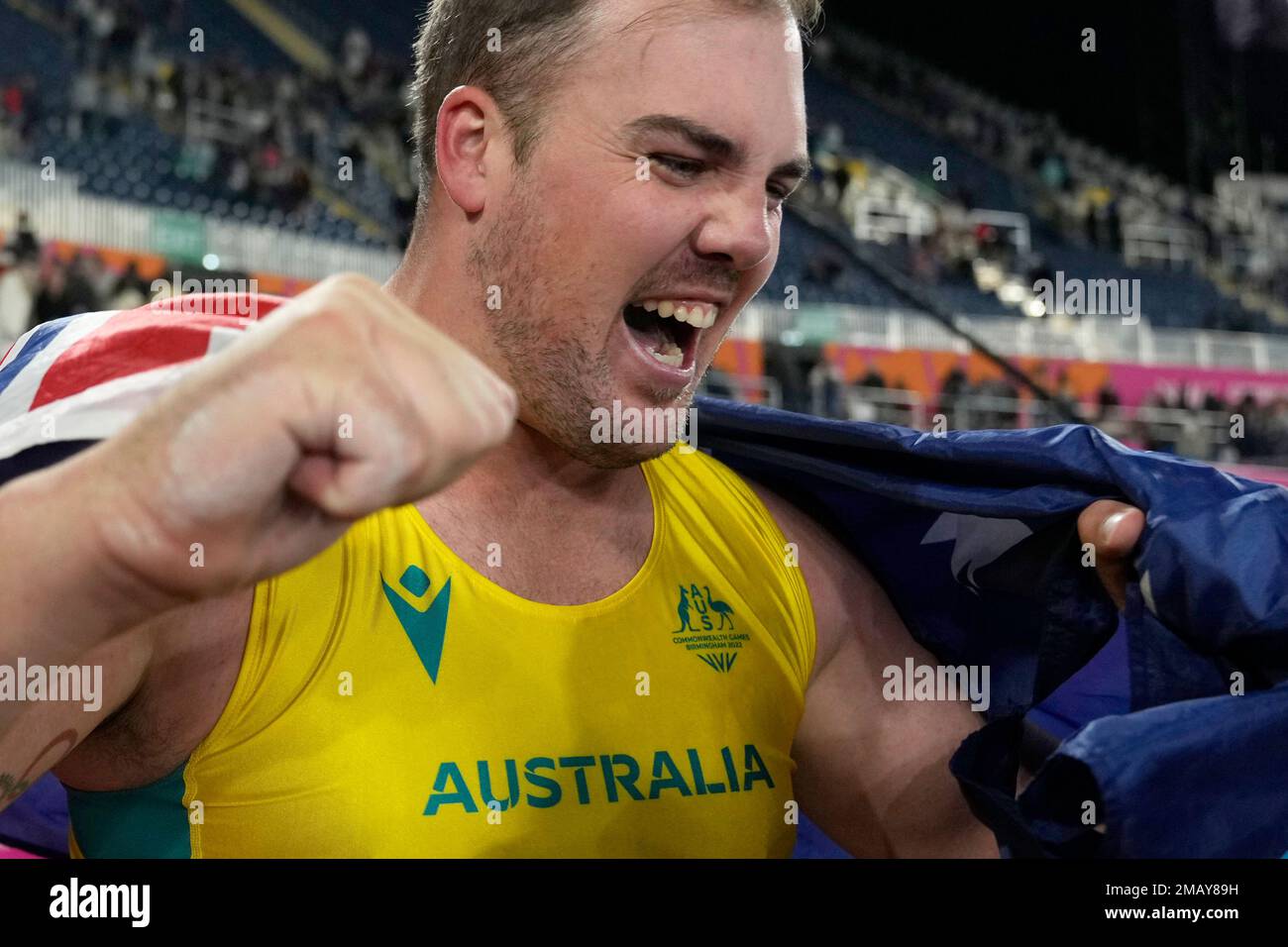 Matthew Denny of Australia celebrates after winning the gold medal in ...