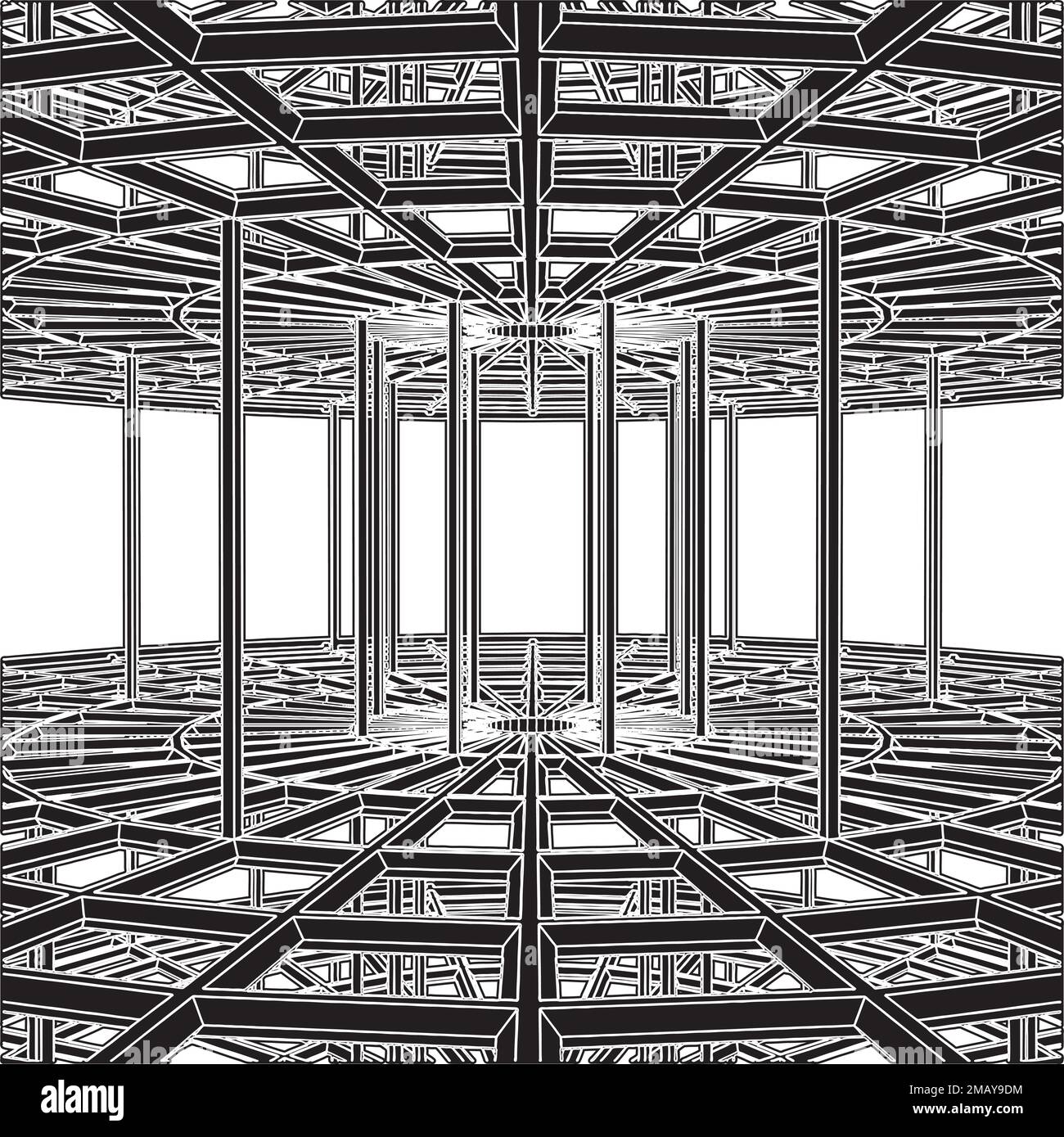 Abstract Construction Structure Vector. Illustration Isolated On White ...