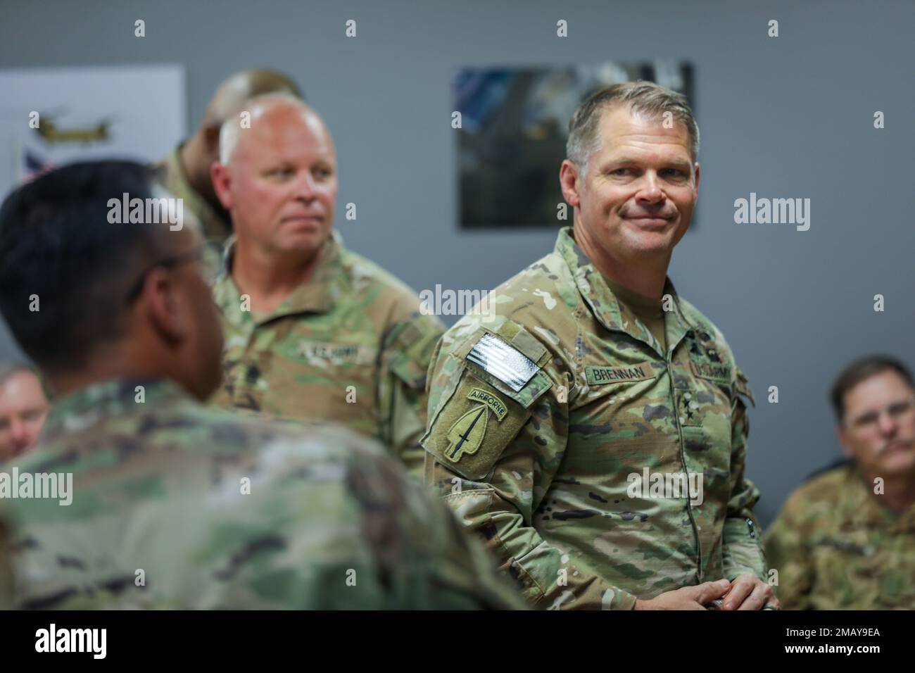 U.S. Army Maj. Gen. John Brennan Jr., right, Combined Joint Task Force ...