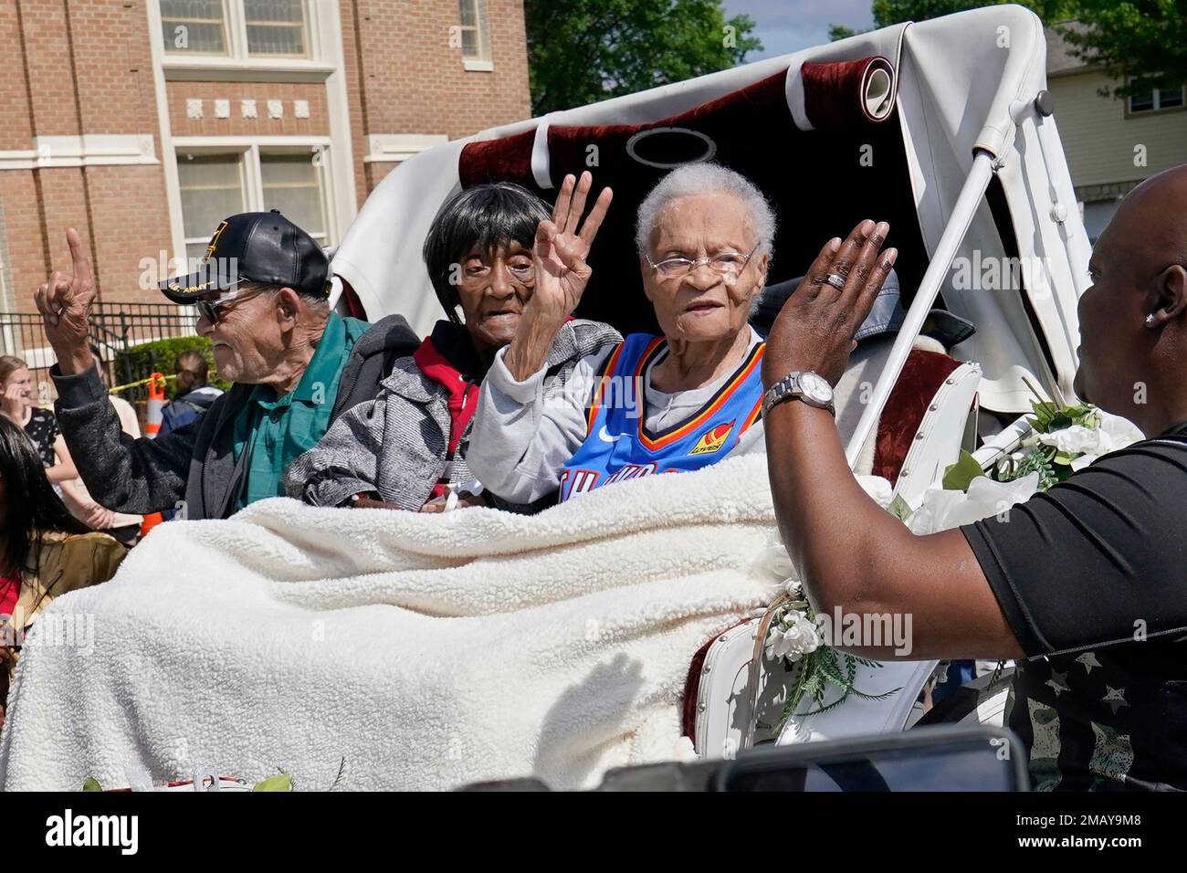 FILE - In this May 28, 2021 file photo, Tulsa Race Massacre survivors ...