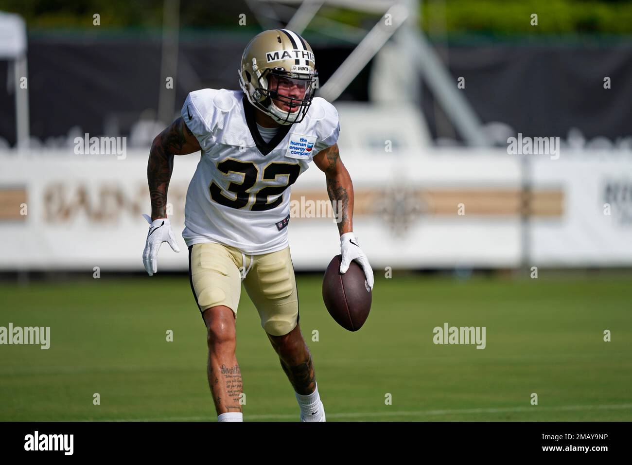 New Orleans Saints safety Tyrann Mathieu (32) runs through drills ...