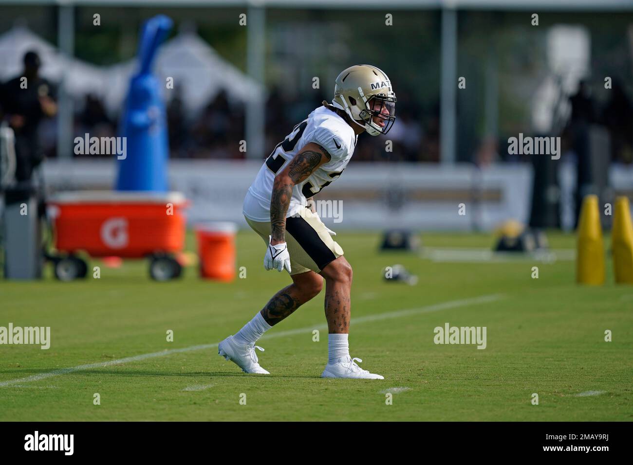 New Orleans Saints safety Tyrann Mathieu (32) runs through drills ...