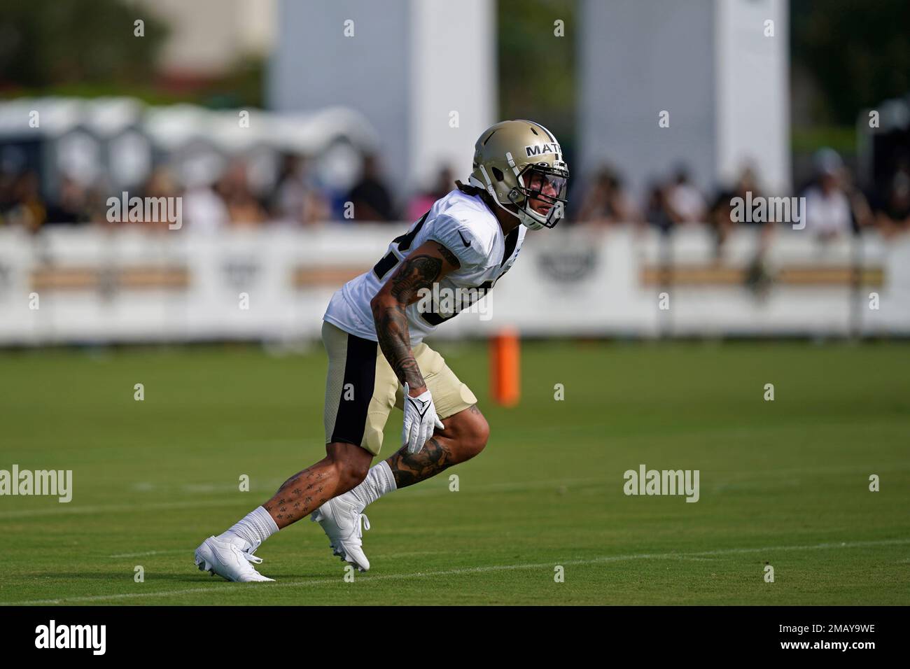 New Orleans Saints safety Tyrann Mathieu (32) runs through drills ...