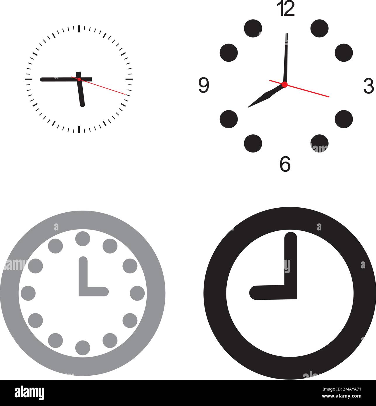 clock logo vektor illustration design Stock Vector Image & Art - Alamy