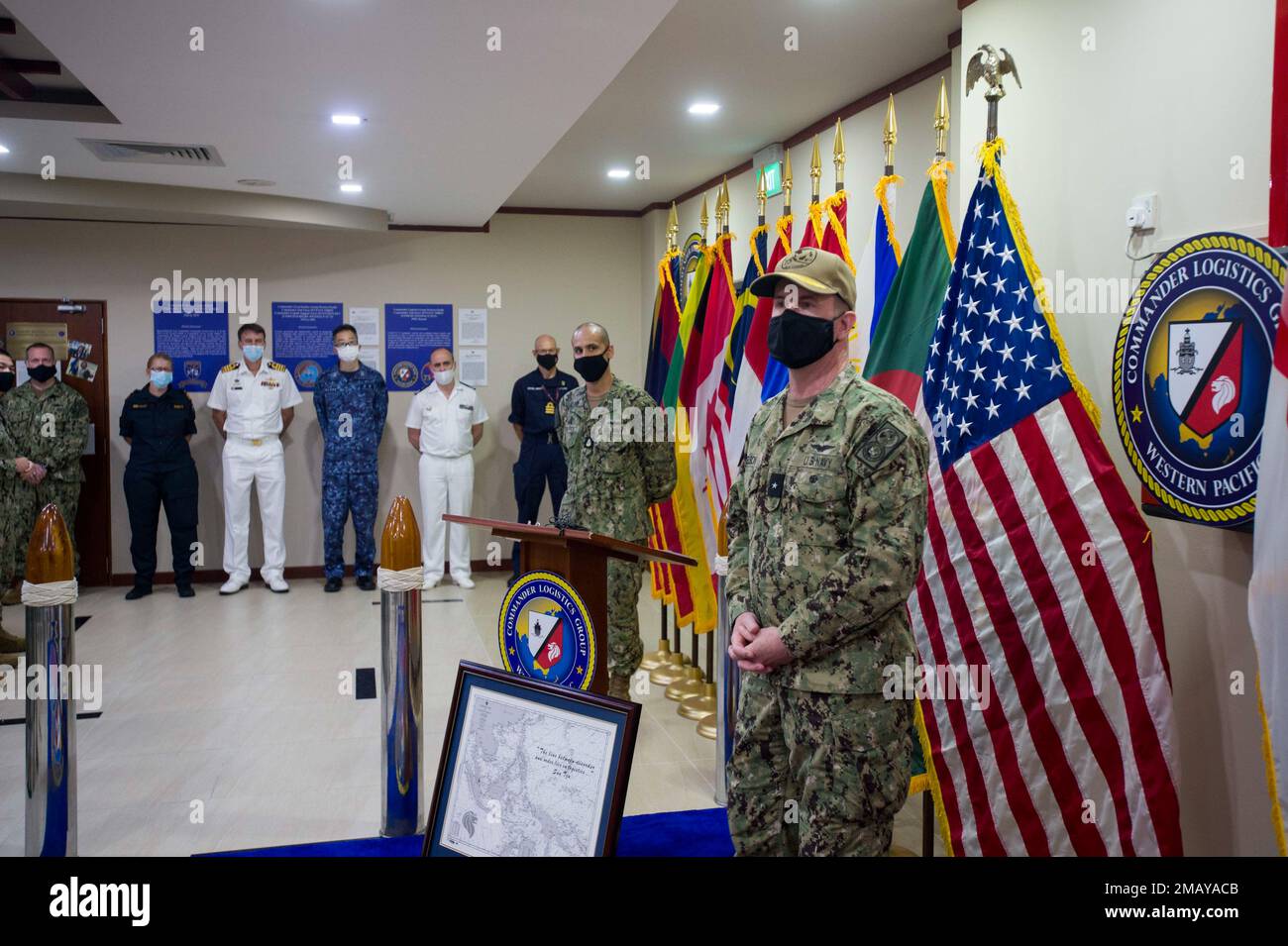 220608-N-HG389-0065 SINGAPORE (June 8, 2022) - (From left) Rear Adm ...