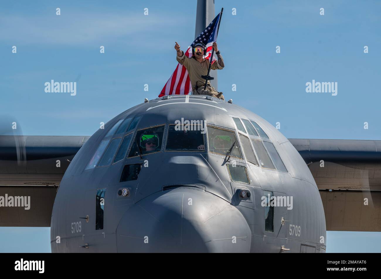 A U.S. Air Force HC-130J Combat King II, assigned to the 79th Rescue ...