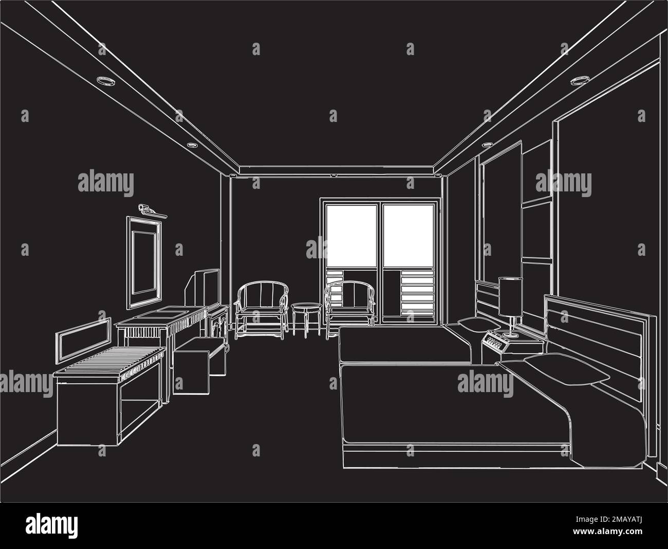 Living And Dining Room Vector Stock Vector Image & Art - Alamy