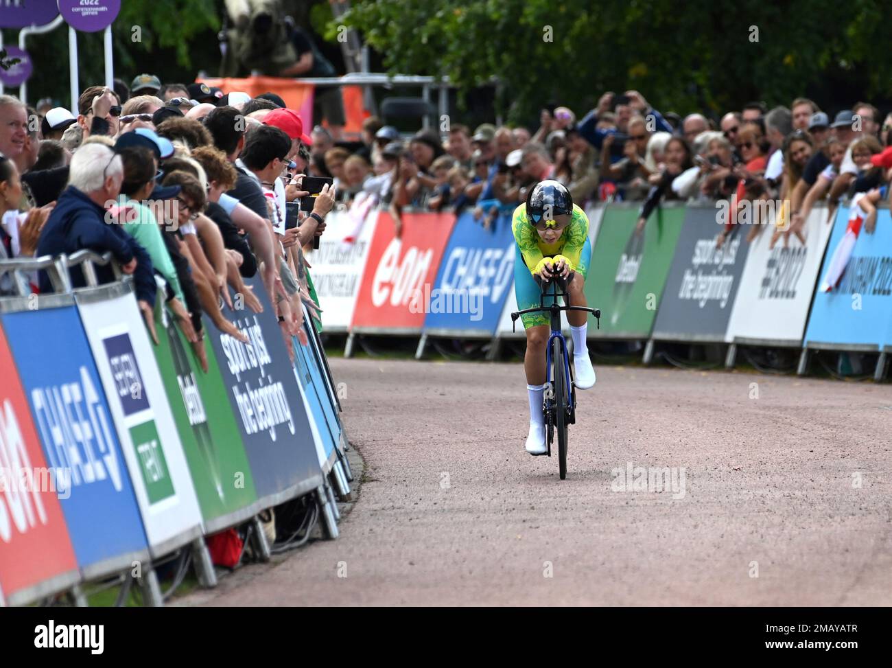 Georgia Baker of Australia competes in the women's cycling individual ...