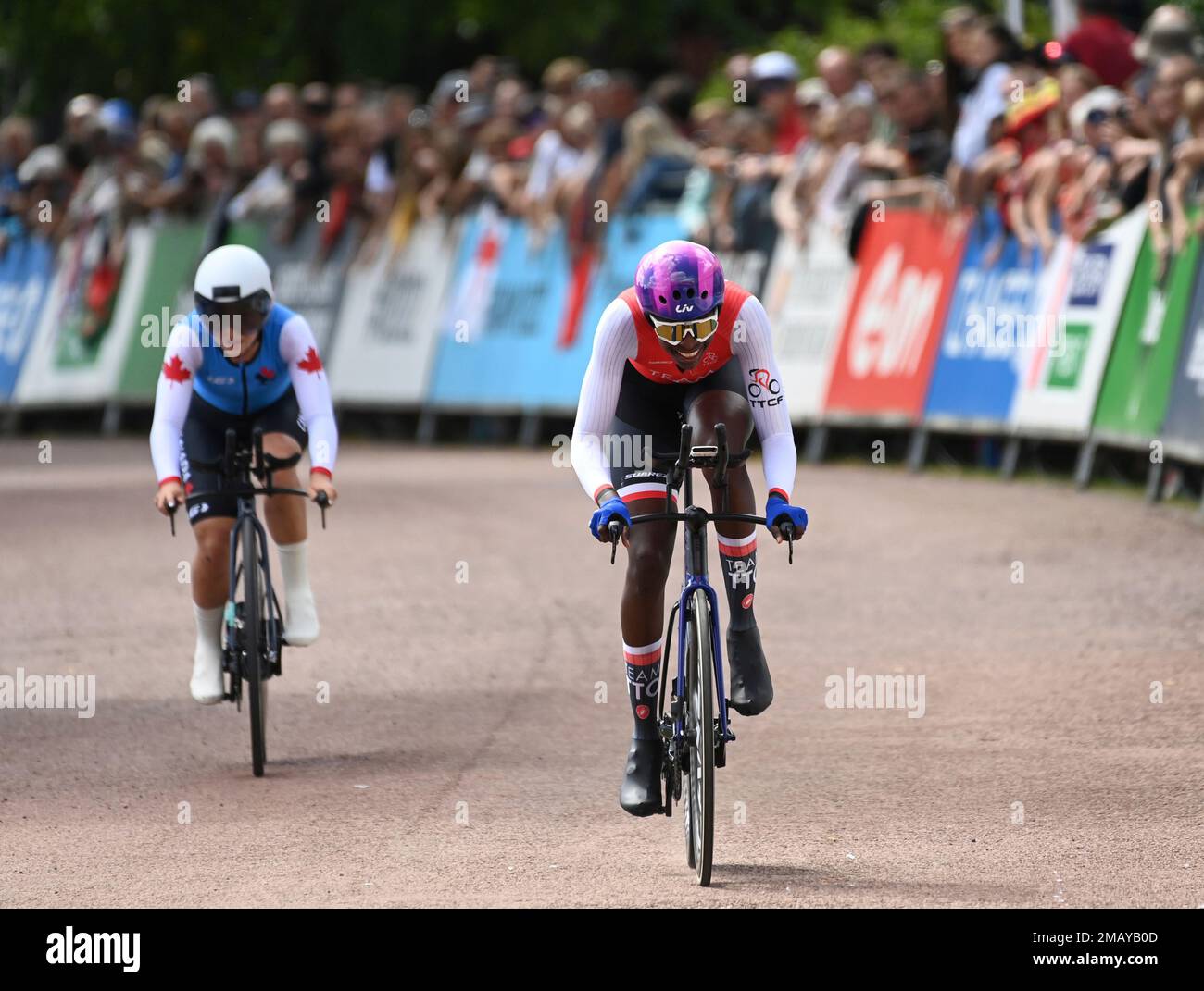 Teniel Campbell of Trinidad and Tobago, right, and Simone Boilard of ...