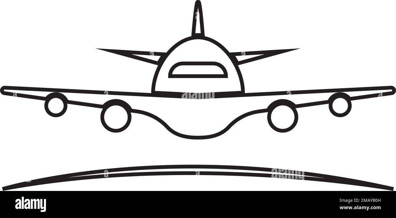 airplane logo vektor illustration design Stock Vector Image & Art - Alamy