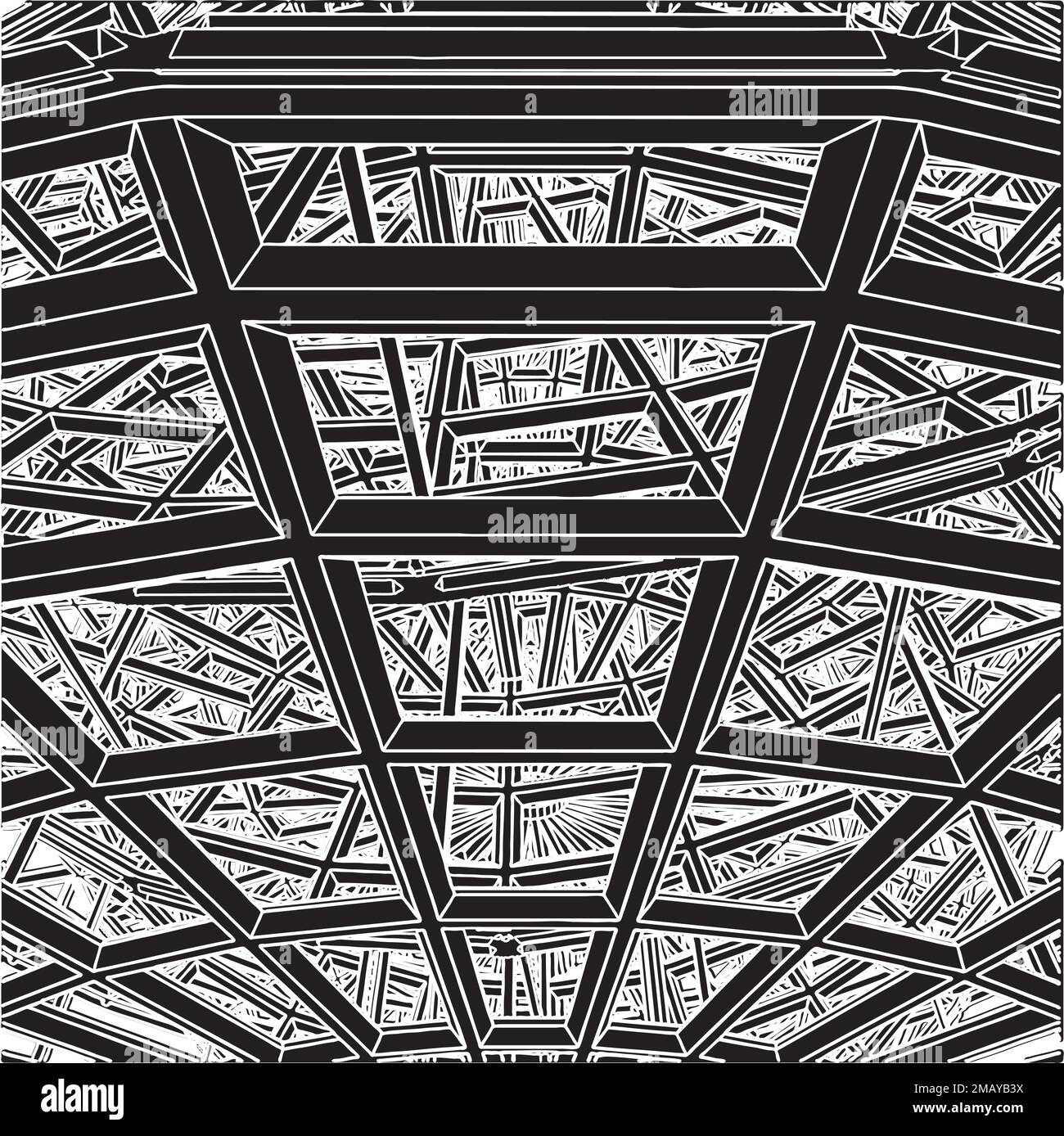 Abstract Construction Structure Vector. Illustration Isolated On White ...