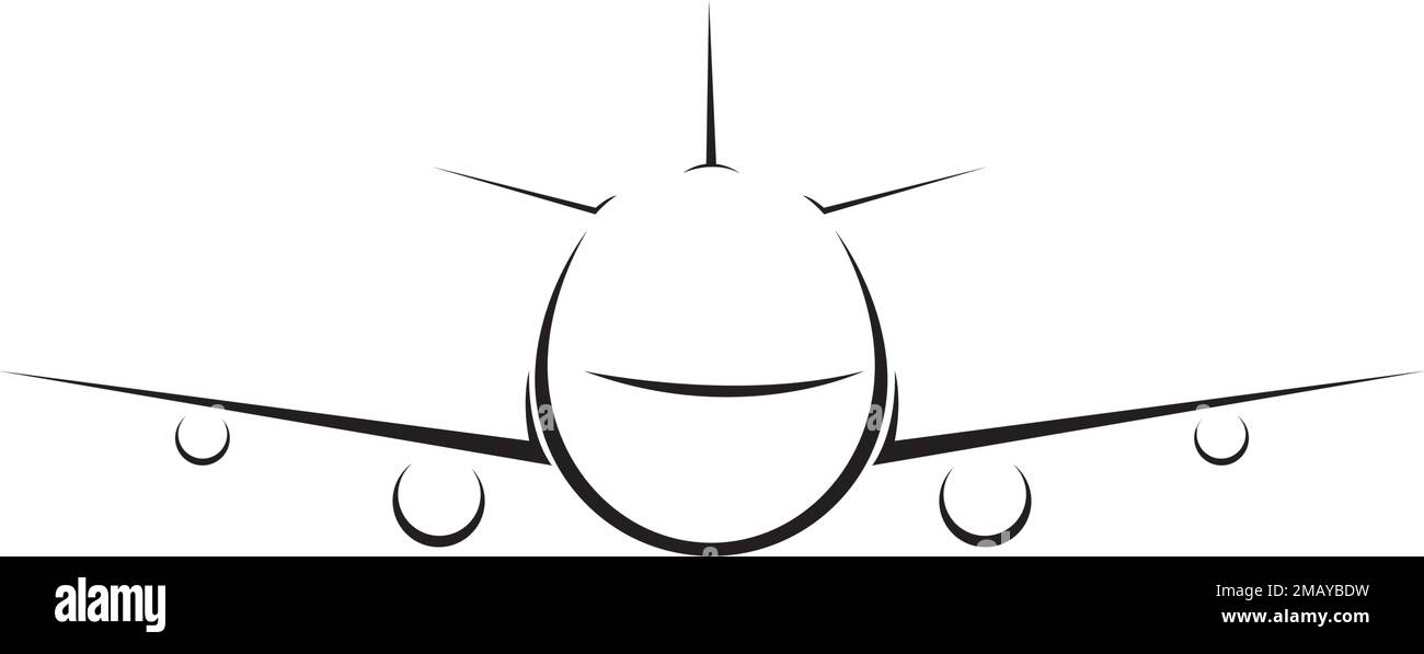 airplane logo vektor illustration design Stock Vector Image & Art - Alamy