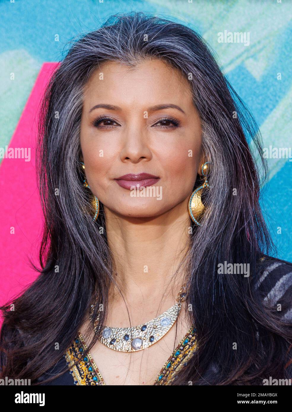 Kelly Hu arrives at the World Premiere of "Easter Sunday" on Tuesday ...