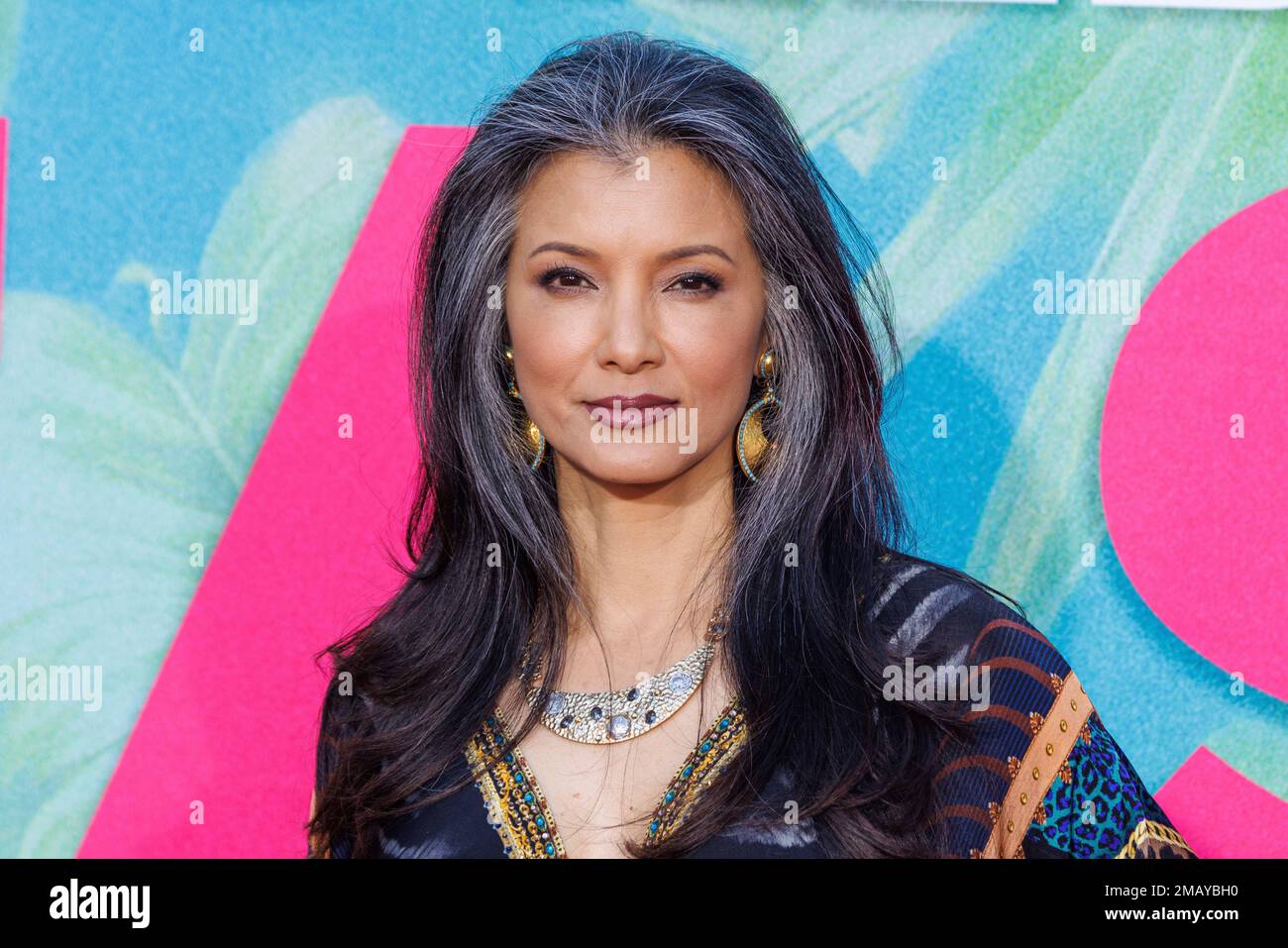 Kelly Hu arrives at the World Premiere of "Easter Sunday" on Tuesday ...