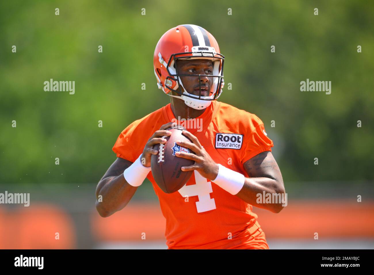 Cleveland Browns Quarterback Deshaun Watson Runs The Offense During The