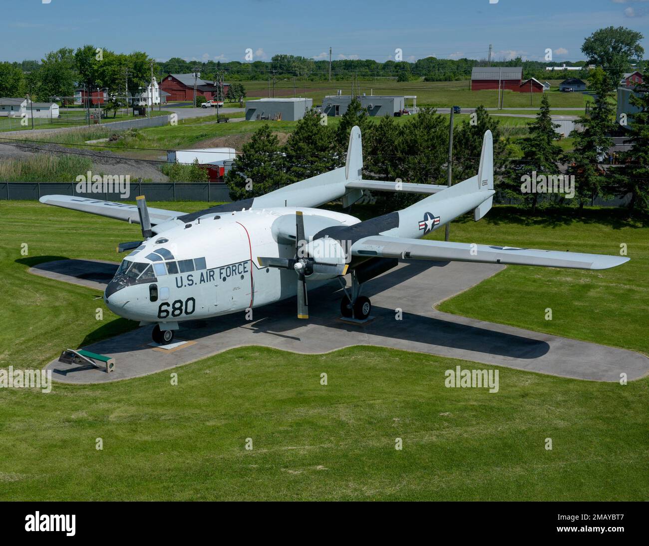 C-119 Flying Boxcar transport aircraft on display at the Col. John ...