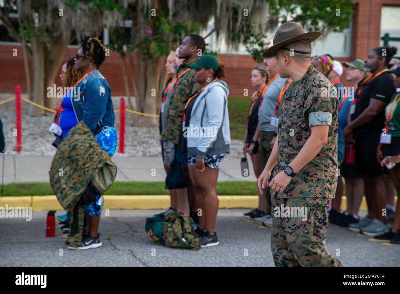 U.S. Marine Corps Staff Sgt. Christian Morel, a drill instructor with ...